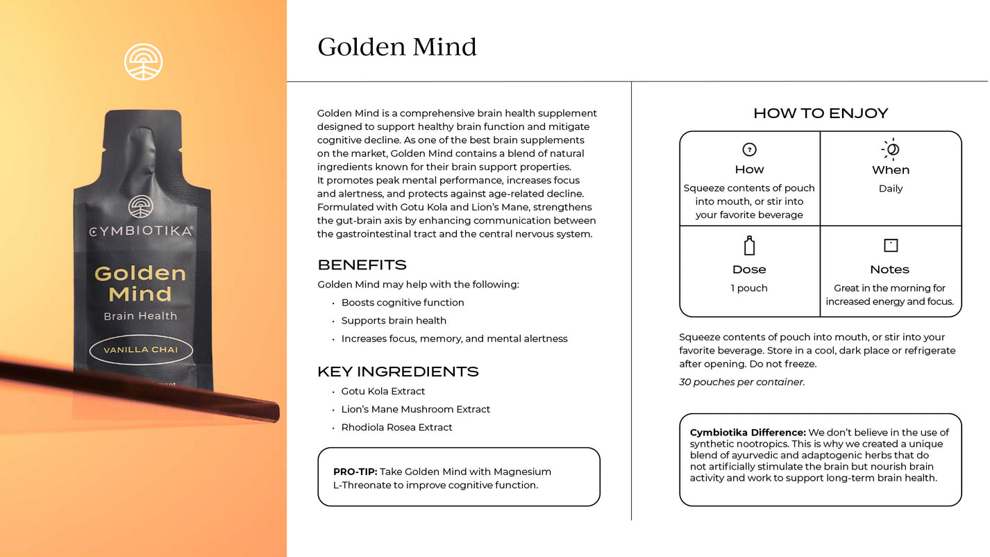 Cymbiotika Golden Mind - Brain Health & Cognitive Support - Pharmalynk ...