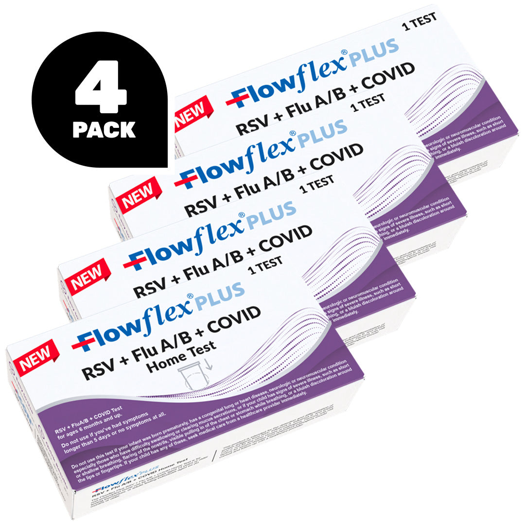 Flowflex® PLUS 4-in-1 RSV + Flu A/B + COVID Home Test - HSA/FSA ...